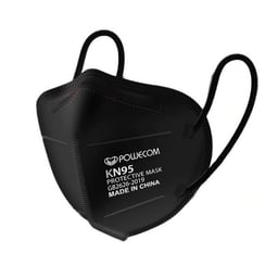 Powecom KN95 Mask, Black, 10/Bx. Knitted Earloop protective mask. | Net32