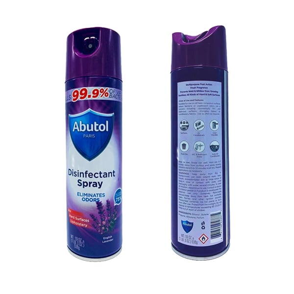 Abutol Antibacterial, 75% Ethanol Disinfectant Spray, English Lavender ...