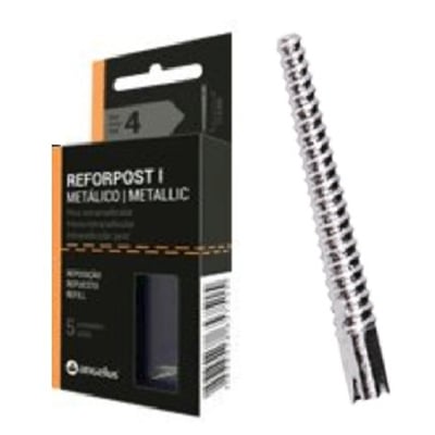 Reforpost Stainless Steel Intraradicular Posts. Metallic Refill #4 - 5 ...