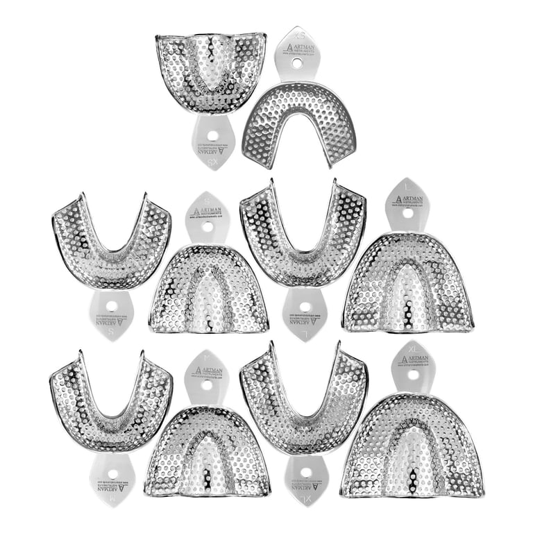 Artman Instruments Dental Impression Trays, Assorted Sizes, 10/Pk | Net32