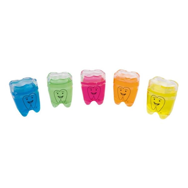 BADER Slime with Smiling Molar Shaped Container, Assorted Colors, 20/Pk ...