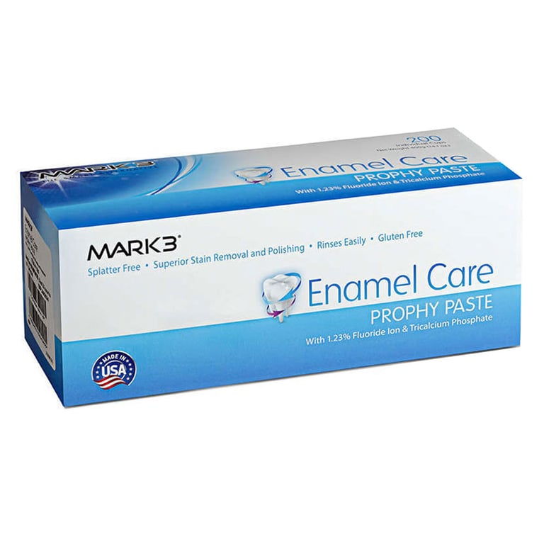 MARK3 Enamel Care Prophy Paste, Fine Grit, Bubble Gum with TCP, 200/Box ...