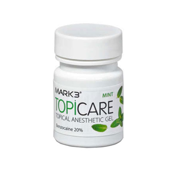 MARK3 TOPICARE 20% Benzocaine Topical Anesthetic Gel, Mint, 1oz. Jar, 1 ...