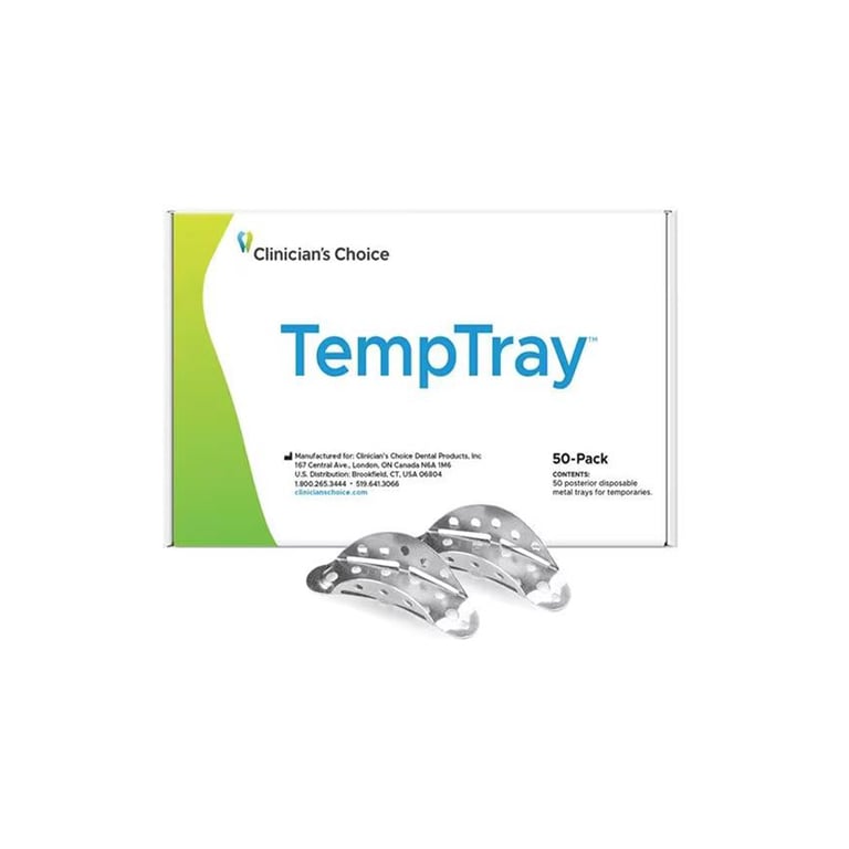 TempTray Disposable Impression Trays, Posterior, 50/Pk | Net32