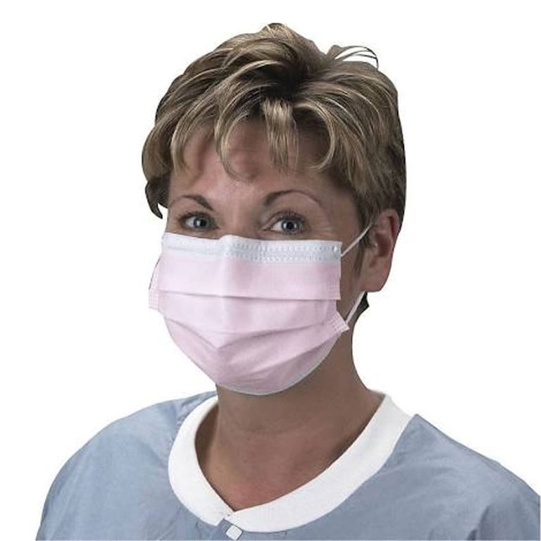 Advantage Level 2 EarLoop Face Mask, Latex Free, Pink, 50/Box | Net32