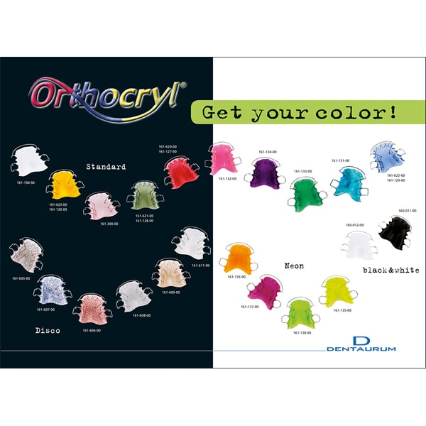 Orthocryl Color Chart With Overview Of The Delivery Program, 1 Chart ...