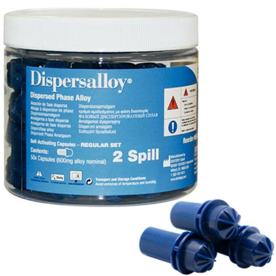 Dispersalloy Regular Set Double Spill (600 mg), 50 Capsules/Pack ...