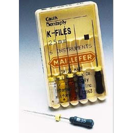Maillefer K-Files 25mm #15-40 Assorted 6/Box. Stainless Steel | Net32