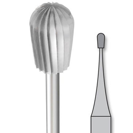 House Brand FG #331 SS (short shank) Pear shaped Carbide Bur, Package ...