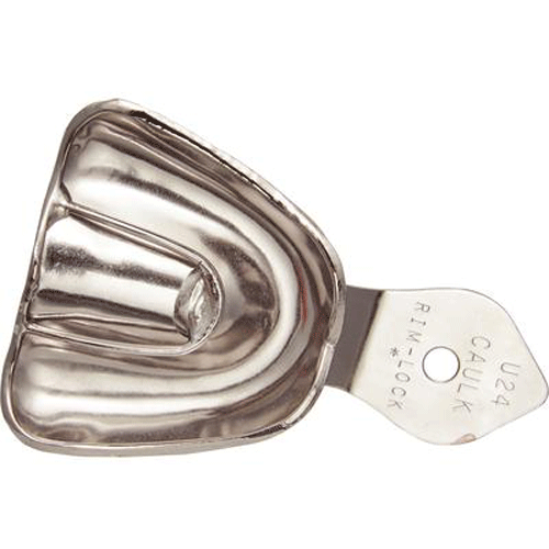 Rim-Lock #U24 Upper Full-Arch Edentulous Solid Metal Impression Tray, 1 ...