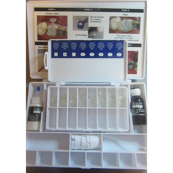 DirectCrown Adult Anterior Crown Kit - 56 Adult Anterior Crown Shells ...