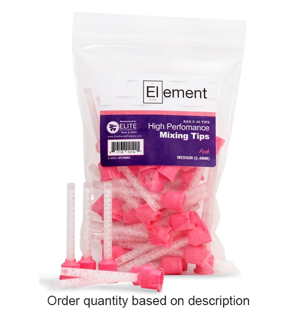 Element High Performance Mixing Tips – Pink, 5.4mm, 480/Pk. Bulk ...
