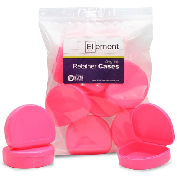Element Orthodontic Retainer Case - Pink, Bag of 10 boxes. Big enough ...