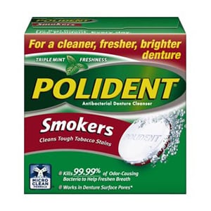 Polident Denture Cleanser for Smokers, Case of 12 - 40 tablets/Box ...