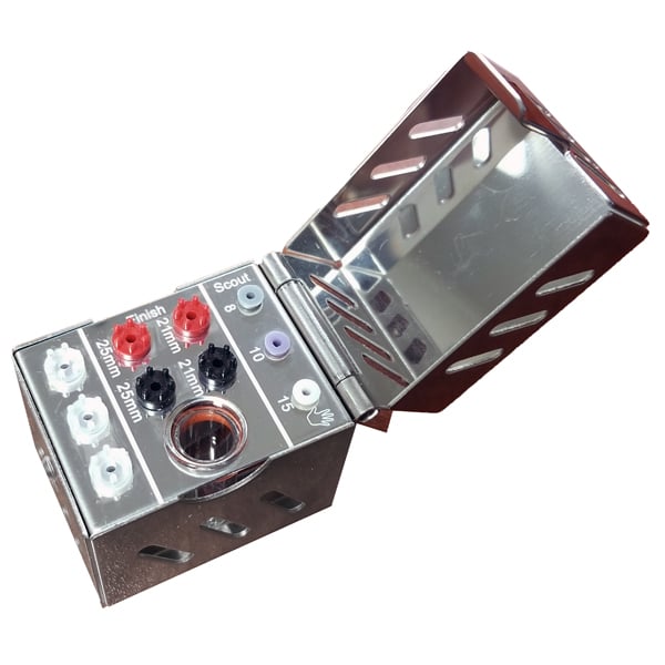 Global Top Stainless Steel Endo Case with Hinged Lid 1/Pk. Holds 10 ...