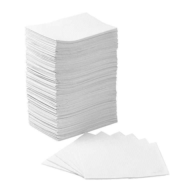 Graham 2-Ply Tissue/1-Ply Poly Patient Bib, 16.5" x 19", White, 500 ...