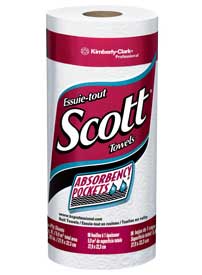 Scott Kitchen Roll Perforated Towels, White, 96 sheets per roll, case ...