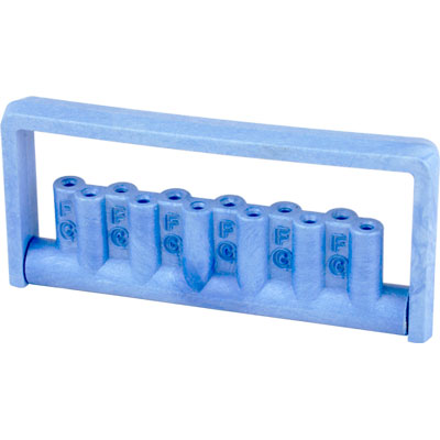 HealthSonics 12 Hole Bur Caddy, Blue, holds 8FG & 4RA burs. Cover ...