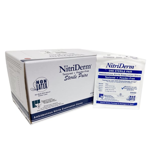 NitriDerm Nitrile Exam Glove, Medium, 50/Box | Net32