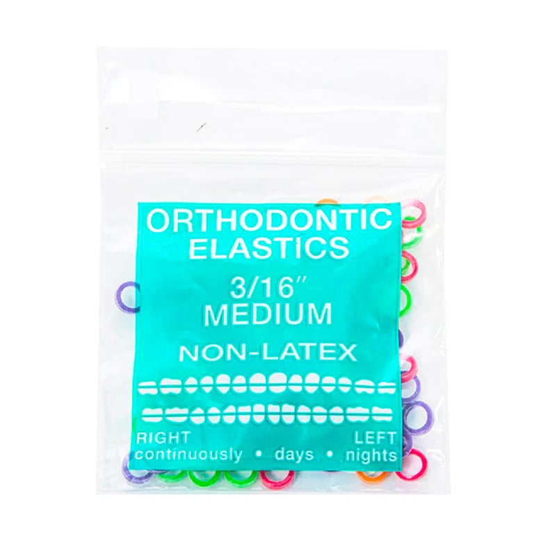 JMU Orthodontic Intra Oral Elastic, Medium 3/16", Assorted Neon | Net32