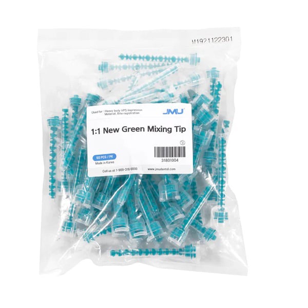 JMU Dental 1:1 Impression New Mixing Tips, Heavy body, Green, 50/Pk | Net32