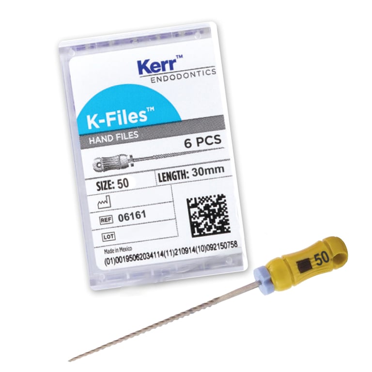 Kerr Endodontics K-Files 30mm #50 6/Box. | Net32