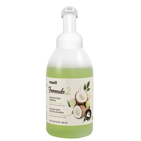 maxill Formula 2 Foaming Hand Soap with Lanolin, Coconut Lime Verbena ...