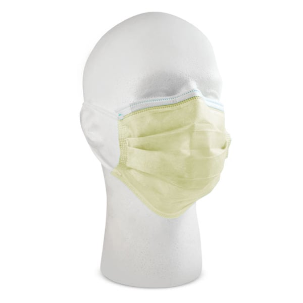 maxill Silken Soft Earloop Style Procedural Mask, , Yellow, 50/Box. | Net32