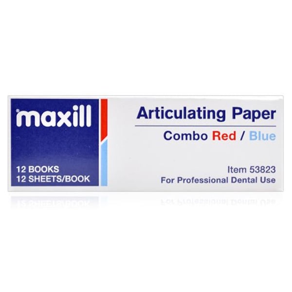 maxill Articulating Paper, Combo Red/Blue, Thin (71 mic.), 12 Sheets ...