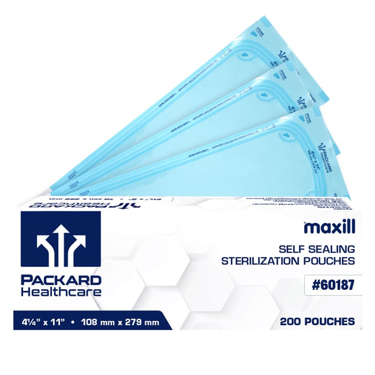 Packard Healthcare Sterilization Pouches, 4.25" x 11", 200/Box | Net32