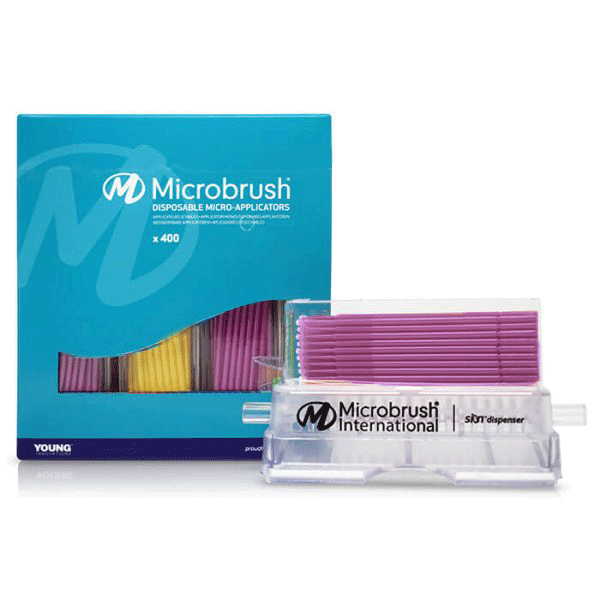 Microbrush Plus Micro-Applicators with Dispenser, Fine, Yellow & Pink ...