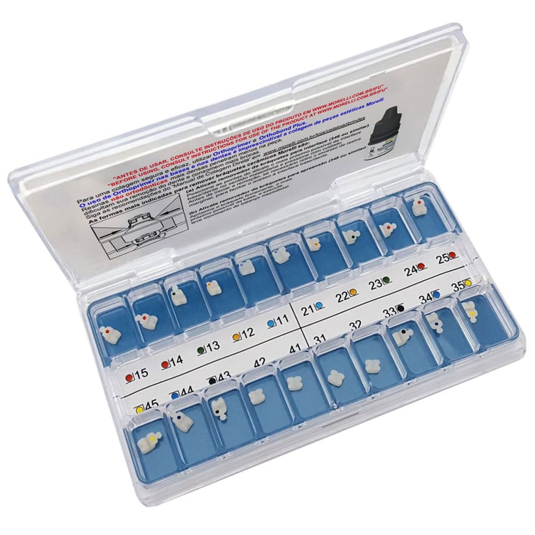 Morelli EXPORT PACKAGE Translucent Ceramic Roth Bracket .022", Hooks on ...