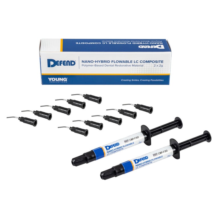 Defend Nano-hybrid Light-Cure Flowable Composite, Shade B2, 2 x 2g ...
