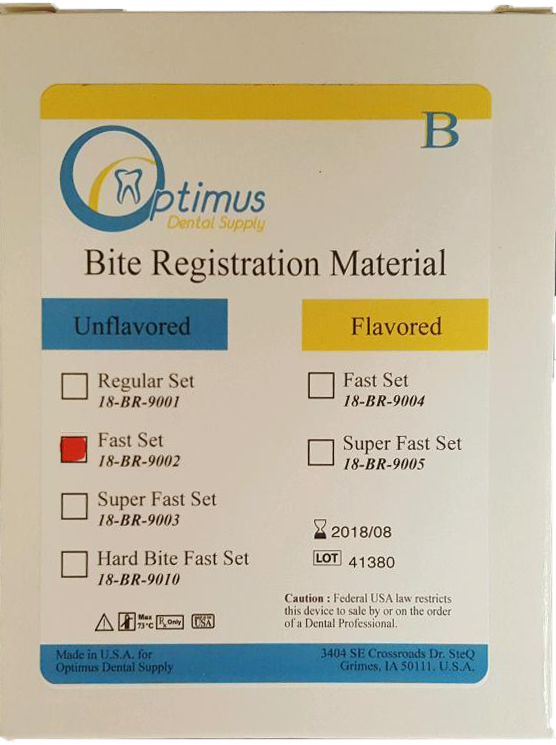 ODS Bite Registration Material - Unflavored Fast Set. Package of 2 x 50 ...