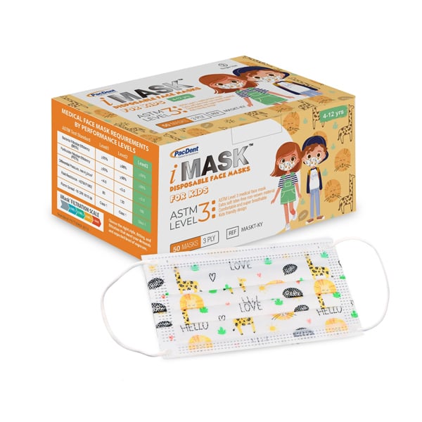 iMask Child Ear Loop Face Mask, ASTM Level 3, KIDS, 50/bx | Net32