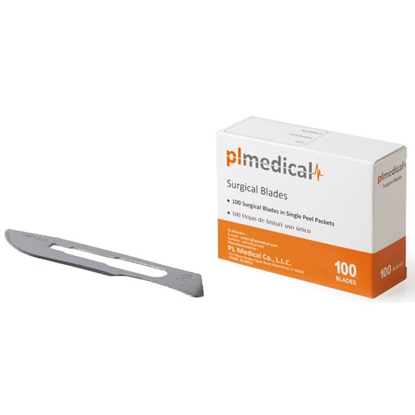 PL Medical Carbon Steel Scalpel Blades Sterile #20. 100/bx. Fits handle ...
