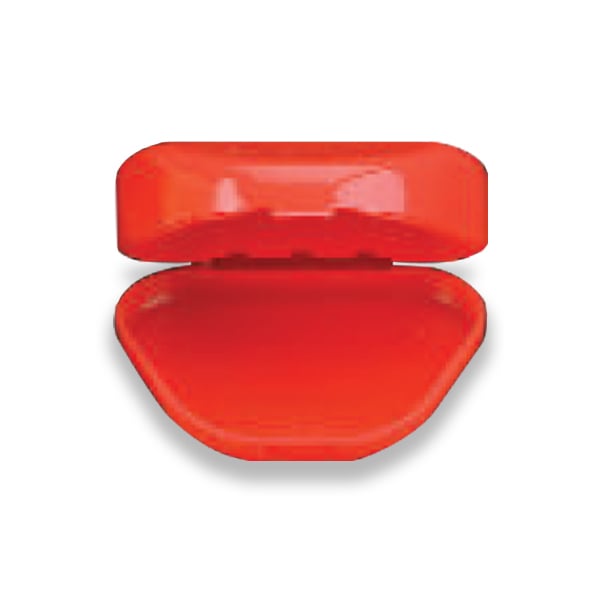 Plasdent Standard Retainer Box - Red, Plastic with Hinged Lid, 3"W x 2 ...