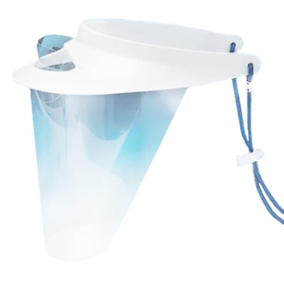 Premium Plus Face Shield Kit with White Visor. Contains:1 Visor and 3 ...