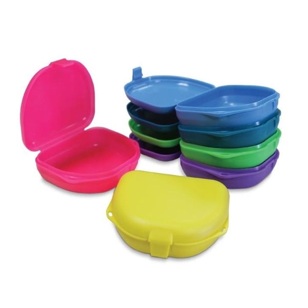 Primo Retainer Boxes Assorted Colors, 12/Pk. Plastic with Hinged Lid ...