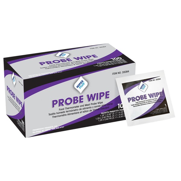 WipesPlus 1.18" x 2.62" Probe Wipes 1200x 100 Sachets per Box | Net32