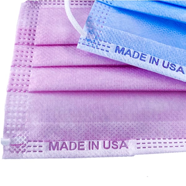 RAMCO Earloop Face Mask, Blue, 50/Bx. Made in USA | Net32