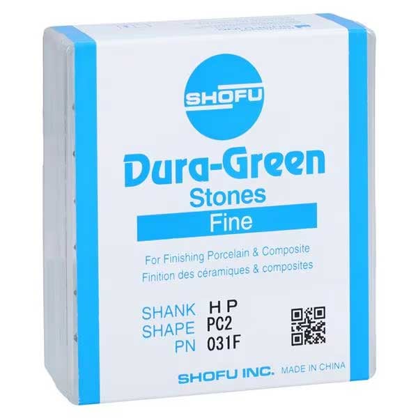Dura-Green PC2 large bullet HP Fine (handpiece), 12/pk, silicon carbide ...