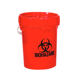 Solmetex Biohazard & Sharps Container Disposal - Red, 5 Gallon with Lid ...