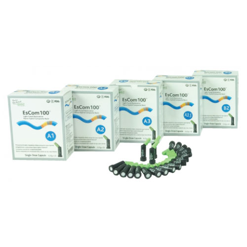 EsCom100 A1 capsules 20/box. Light-Cured Restorative Nano Hybrid Composite | Net32