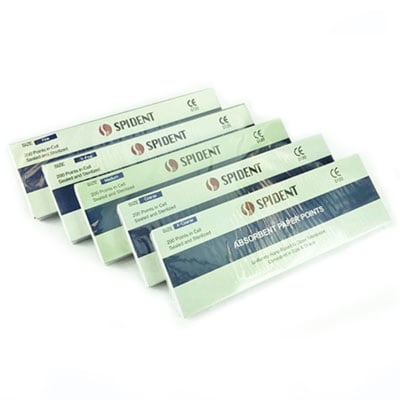 Spident Medium Absorbent Paper Points, sealed and sterilized cell packs ...