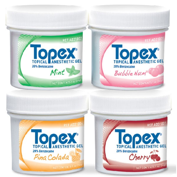 Topex Topical Gel (Benzocaine 20%), Pina Colada, 100 gram jar | Net32