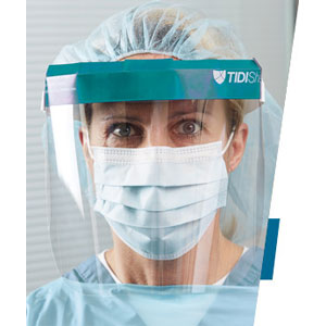 Tidi Full Coverage Face Shields 2" x 7.5", 24/Pk. Clear, Disposable | Net32