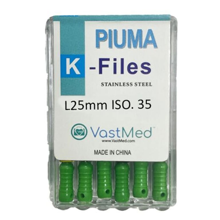 PIUMA K-File 25mm #35 Stainless Steel, Flex, Color Coded, 6/Box. | Net32