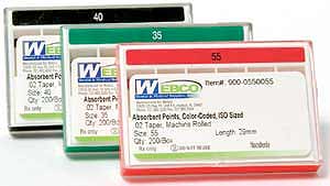 Webco Paper Points #35 (ISO Sized, Color-Coded), Absorbent White, Box ...
