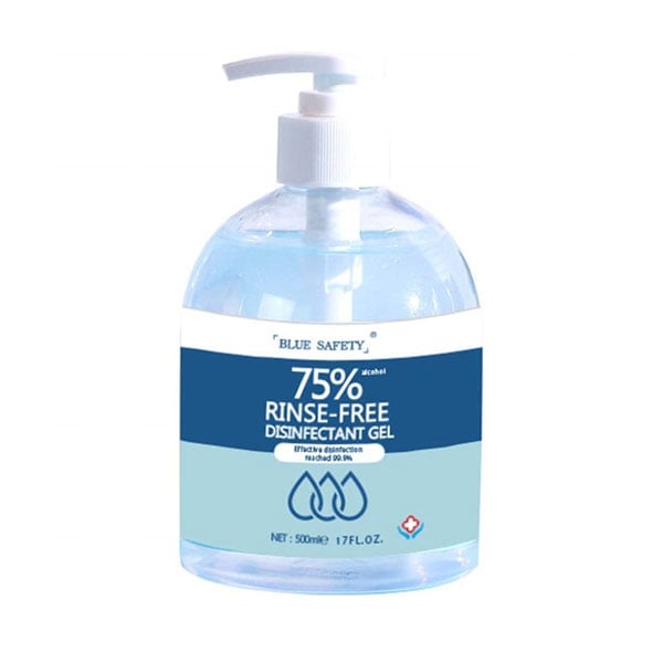 Blue Safety Hand Sanitizer Gel Eliminates 99.9% of germs and bacteria ...